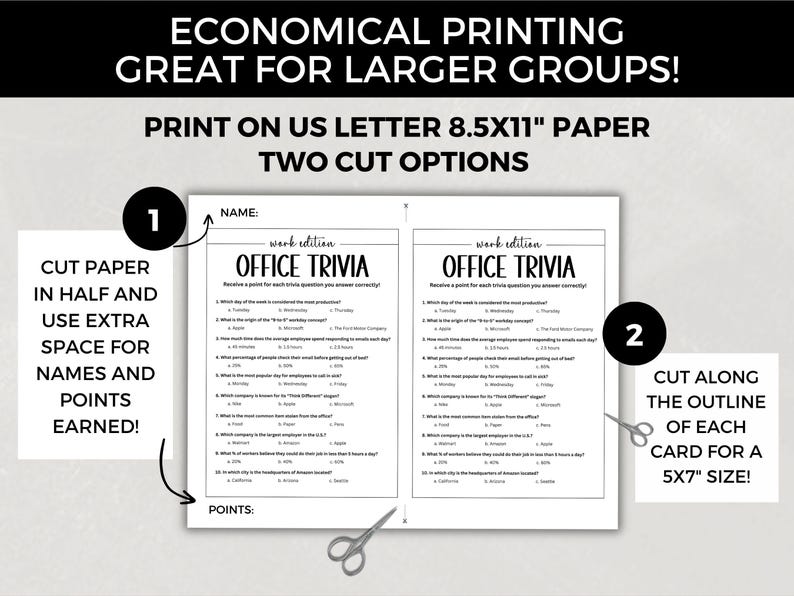 Office Trivia Game, Group Games, Work Party Games, Icebreaker Games ...