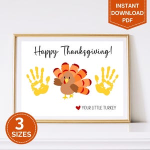 Thanksgiving Handprint Art Craft, Kids Handprint Craft, Preschool Craft ...