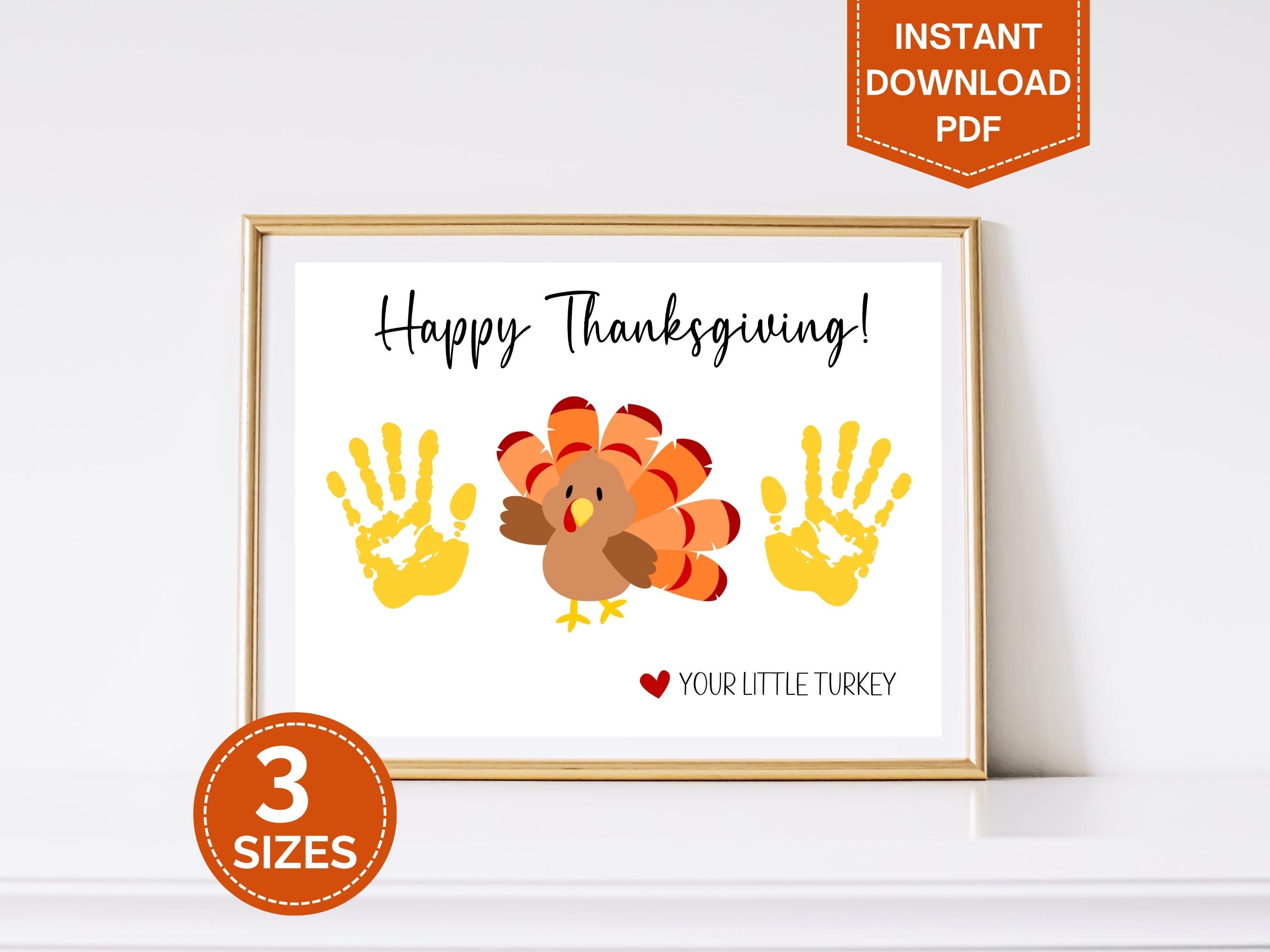 Thanksgiving Handprint Art Craft, Kids Handprint Craft, Preschool Craft ...