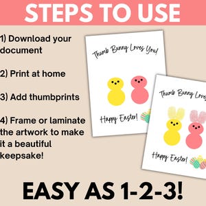 Easter Handprint Craft for Kids, Thumbprint Holiday Art Activity, DIY Handprint Activity ...