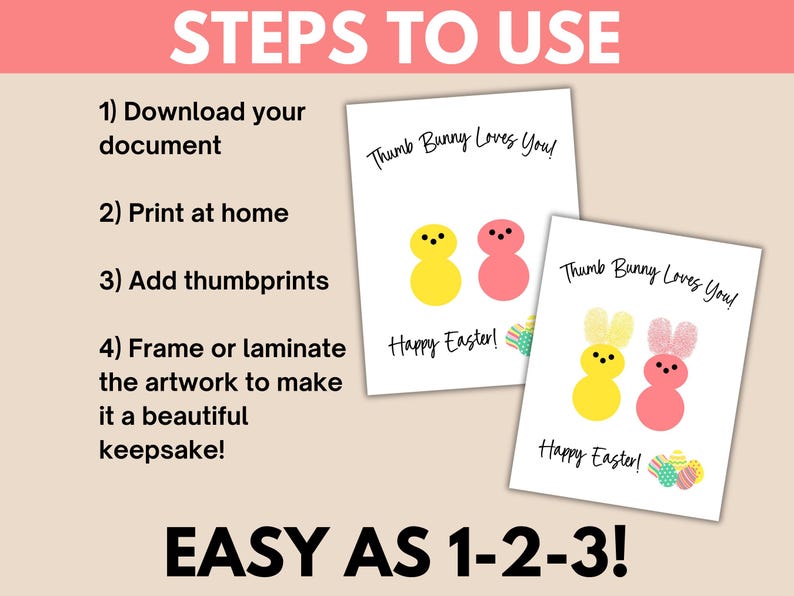 Easter Handprint Craft for Kids, Thumbprint Holiday Art Activity, DIY ...