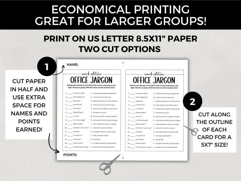 Office Jargon Work Party Game, Icebreaker Games, Printable Office Party ...
