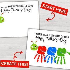 Father's Day Handprint Craft, Printable Father's Day Activity, DIY Gift ...