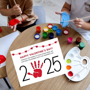 Valentine's Day Handprint Craft, DIY Handprint Activity, Valentine ...