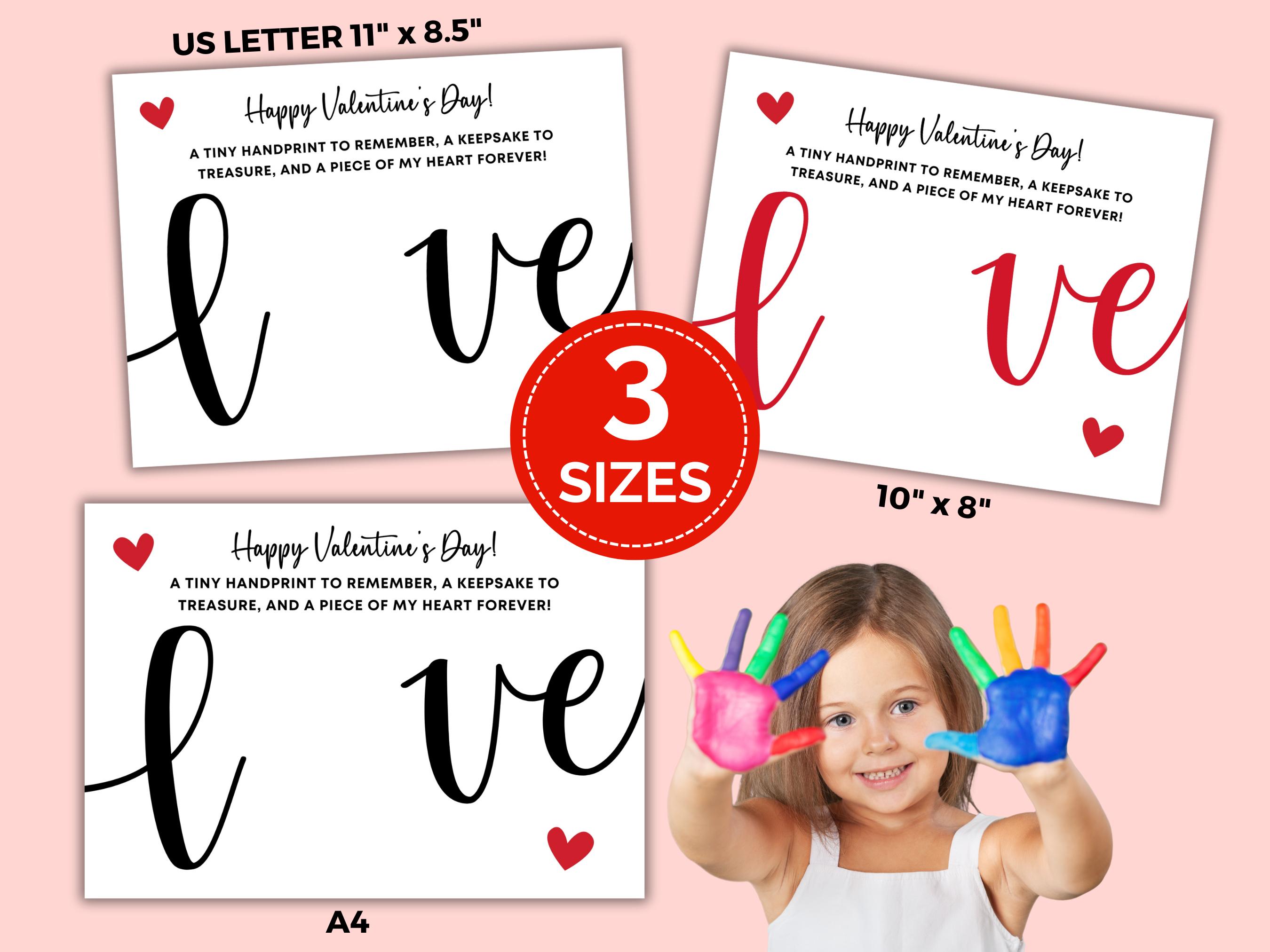 Valentine's Day Handprint Craft, DIY Handprint Activity, Valentine ...