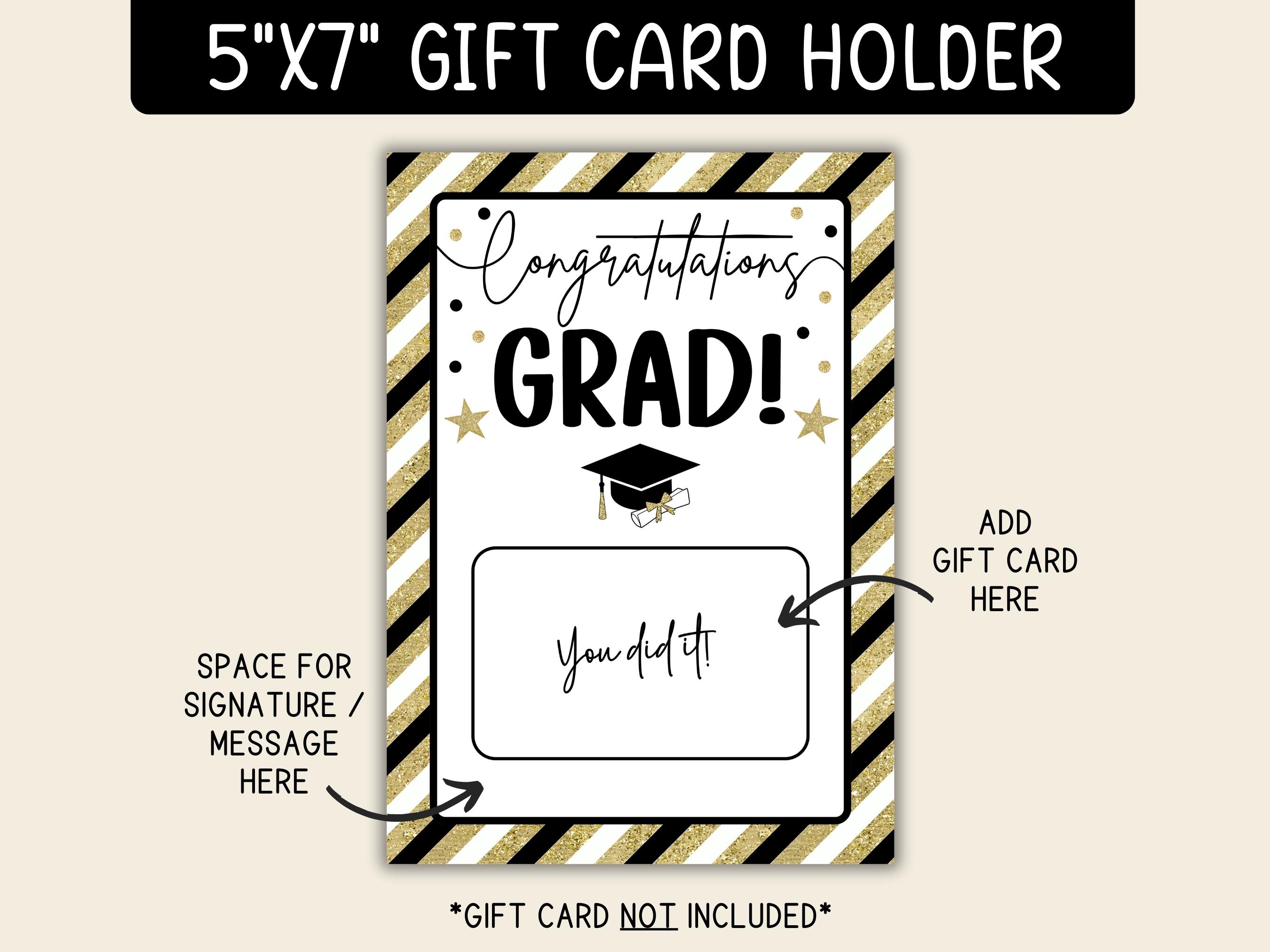 Graduation Gift Card Holder, Printable Graduation Card, Class of 2025 ...
