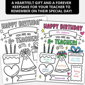 Happy Birthday Teacher, Teacher Appreciation Printable, Teacher ...