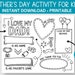 Fathers Day Gift, Kids Craft, I Love My Dad Printable Coloring Sheet ...