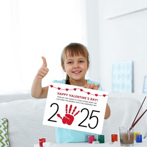 Valentine's Day Handprint Craft, DIY Handprint Activity, Valentine ...