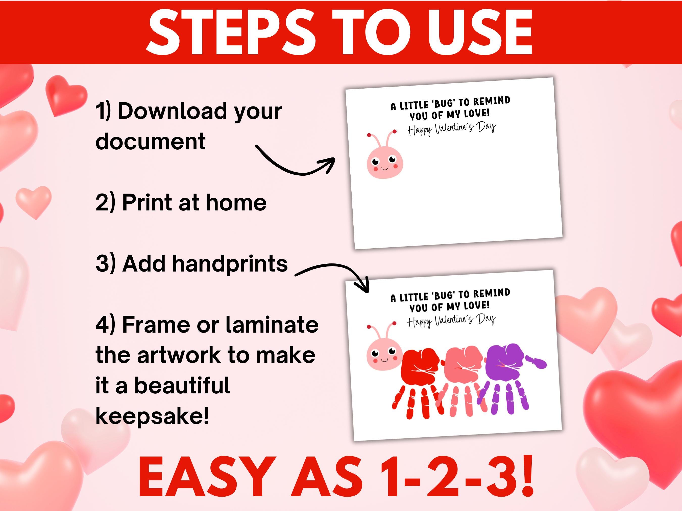Valentine's Day Handprint Craft, DIY Handprint Activity, Valentine ...