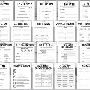Office Party Games, Work Party Games Bundle, Office Icebreaker ...