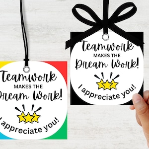 Employee Thank You Gift Tag, Printable Appreciation Tag, Coworker Gift ...