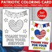 Veterans Day Coloring Card, Veterans Day Thank You Card, Homemade Cards ...