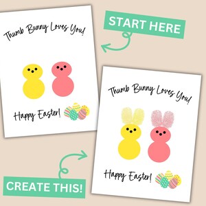 Easter Handprint Craft for Kids, Thumbprint Holiday Art Activity, DIY ...