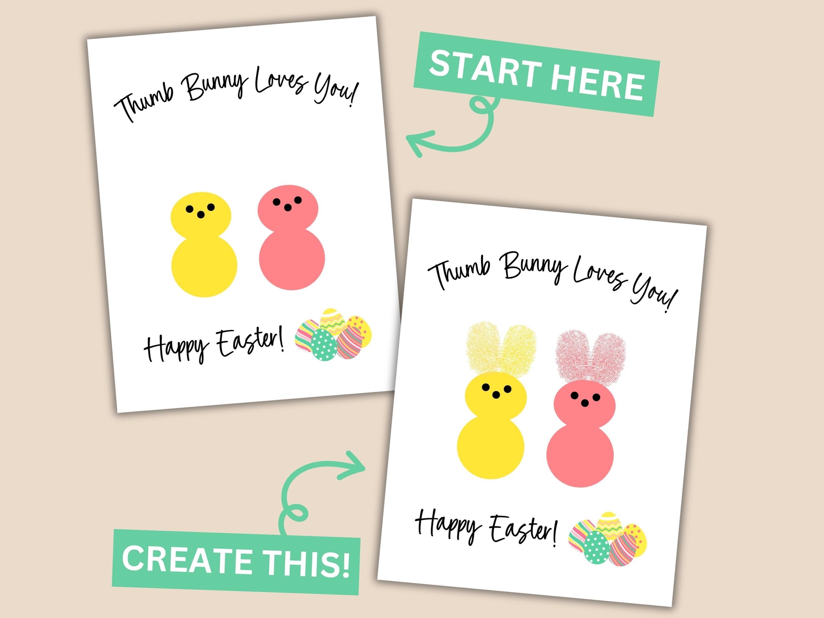 Easter Handprint Craft for Kids, Thumbprint Holiday Art Activity, DIY ...