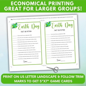 Earth Day Fact or Fiction Game, Printable Earth Day Games, Earth Day ...