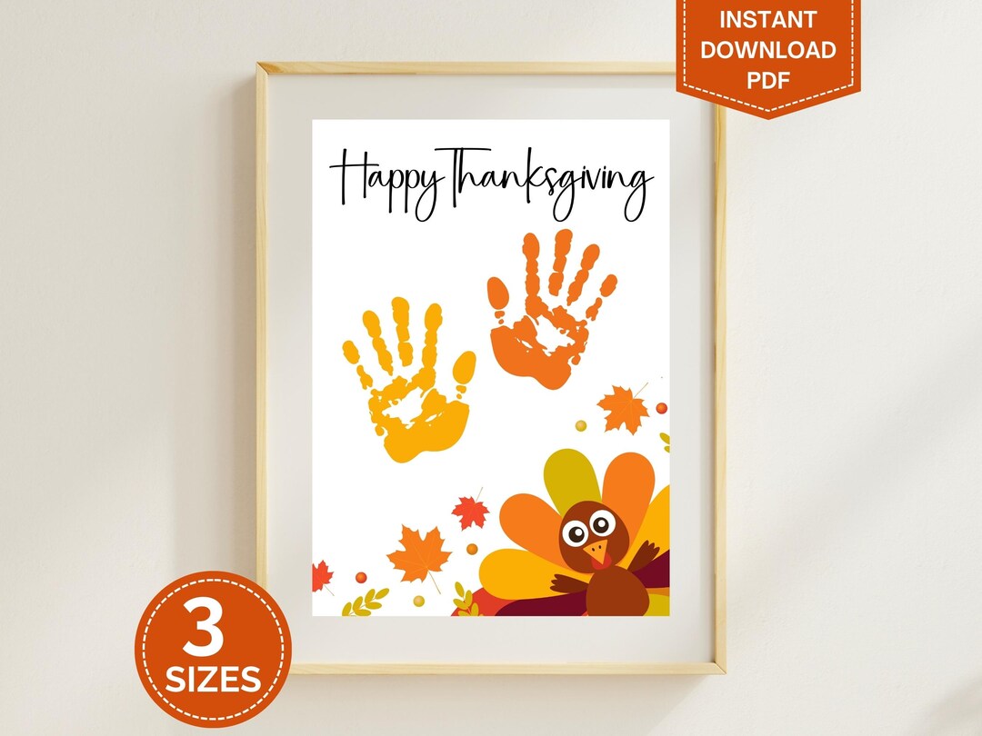 Thanksgiving Handprint Art Craft for Kids, Thanksgiving Craft ...