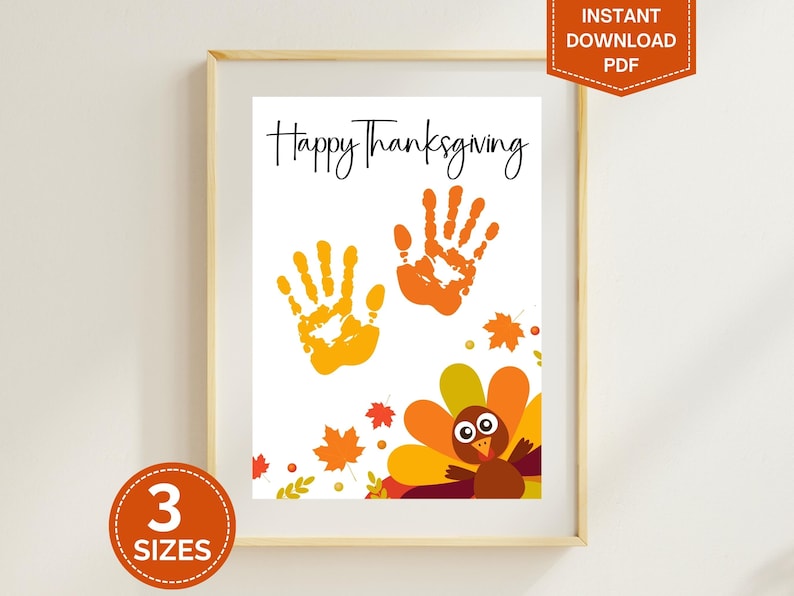 Thanksgiving Handprint Art Craft for Kids, Thanksgiving Craft ...
