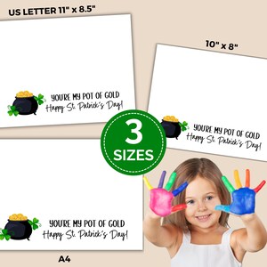 St. Patrick's Day Handprint Craft for Kids, Printable Holiday Activity ...
