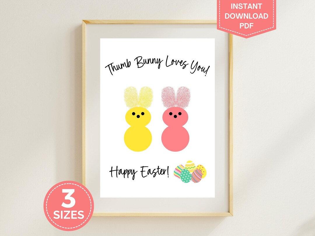 Easter Handprint Craft for Kids, Thumbprint Holiday Art Activity, DIY ...