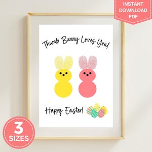 Easter Handprint Craft for Kids, Thumbprint Holiday Art Activity, DIY ...