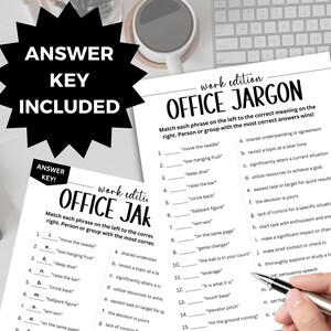 Office Jargon Work Party Game, Icebreaker Games, Printable Office Party ...