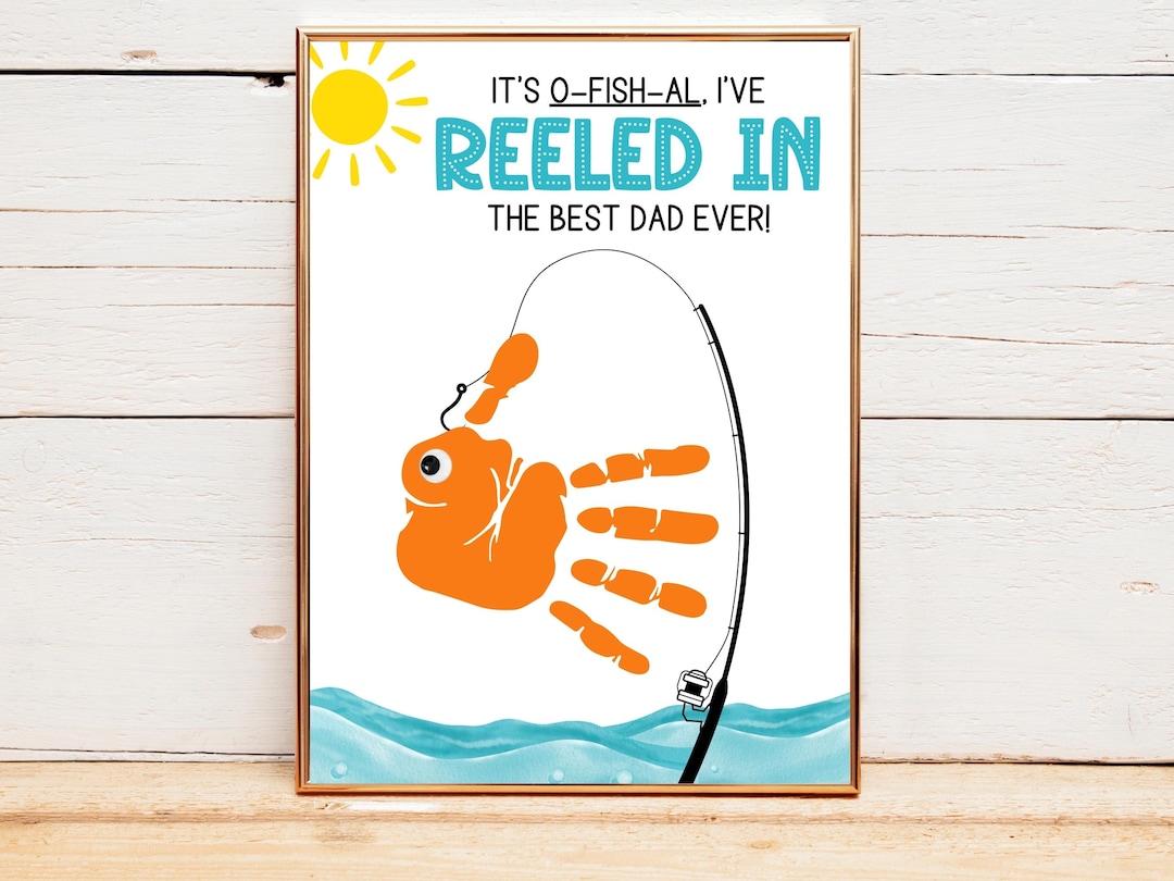 Father's Day Printable Handprint Craft, DIY Handprint Gift for Dad ...