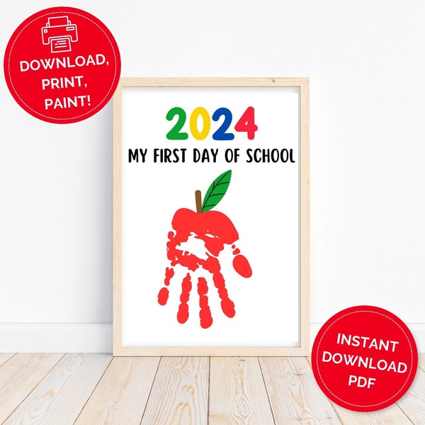 Back to School Handprint Craft - Etsy