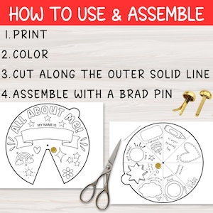 All About Me Spinner Wheel Craft, Getting to Know You Activity, Back to ...