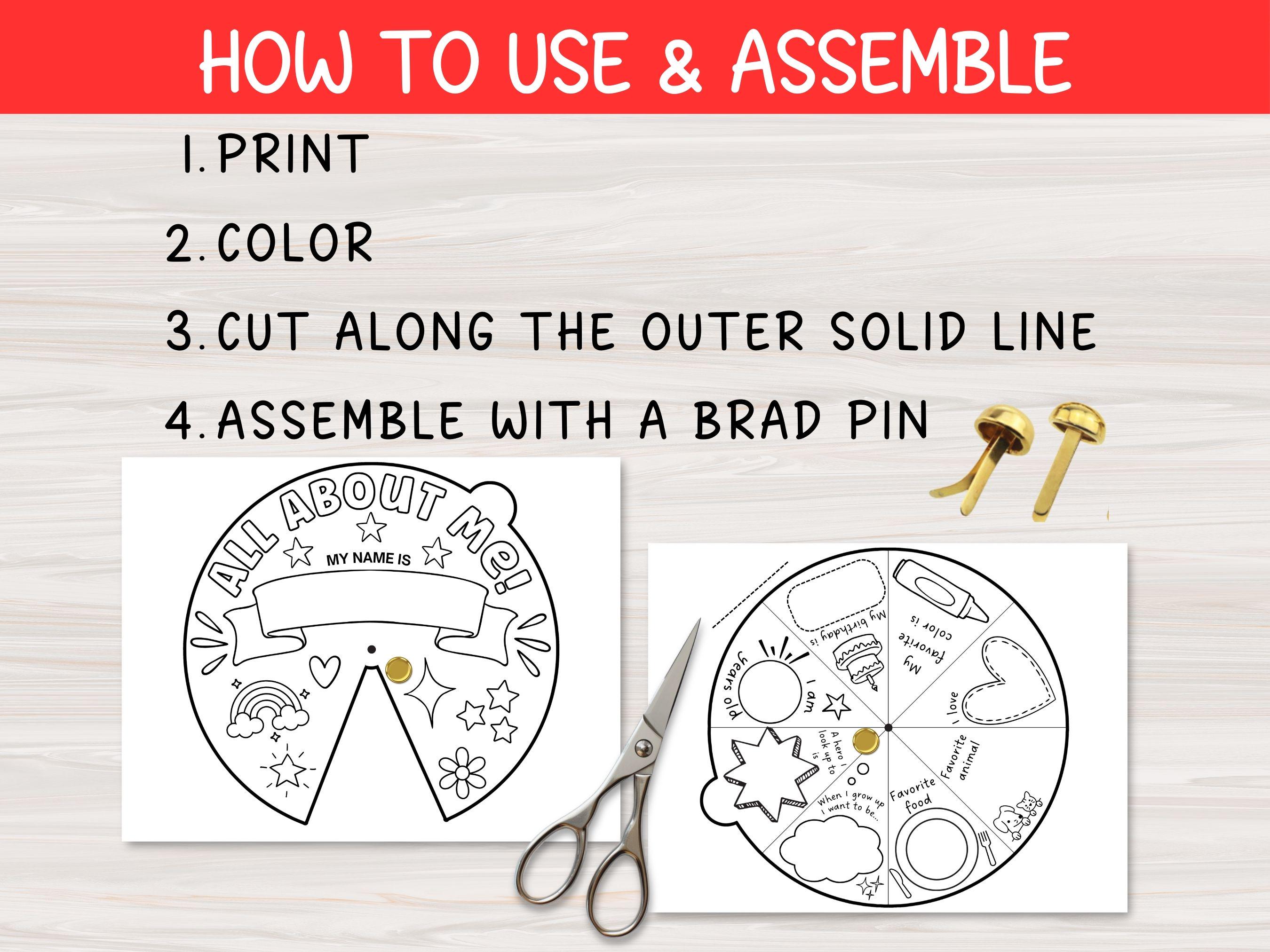 All About Me Spinner Wheel Craft, Getting to Know You Activity, Back to ...