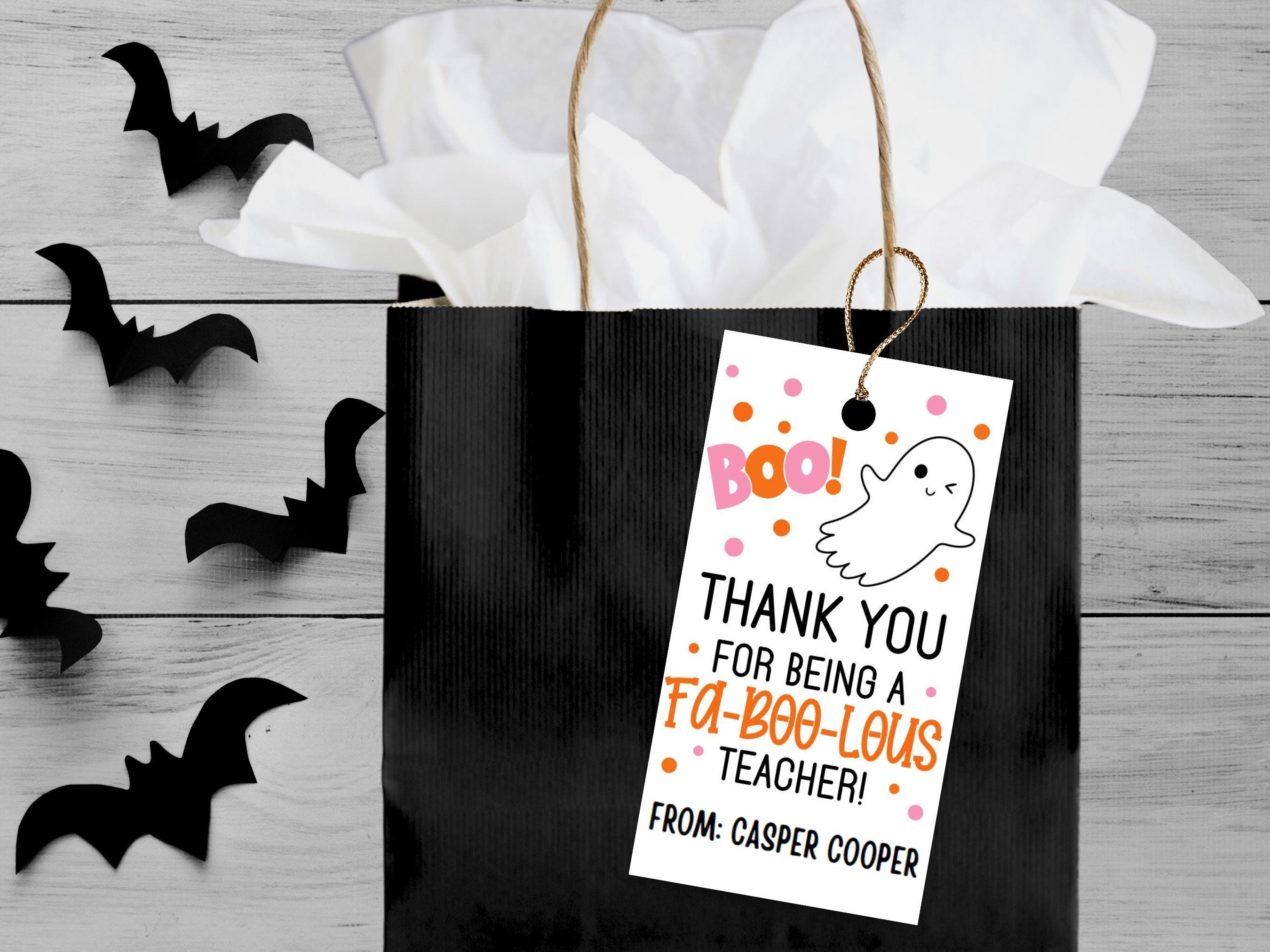 Editable Halloween Treat Tags, Teacher Appreciation Favor Tag, Spooky ...