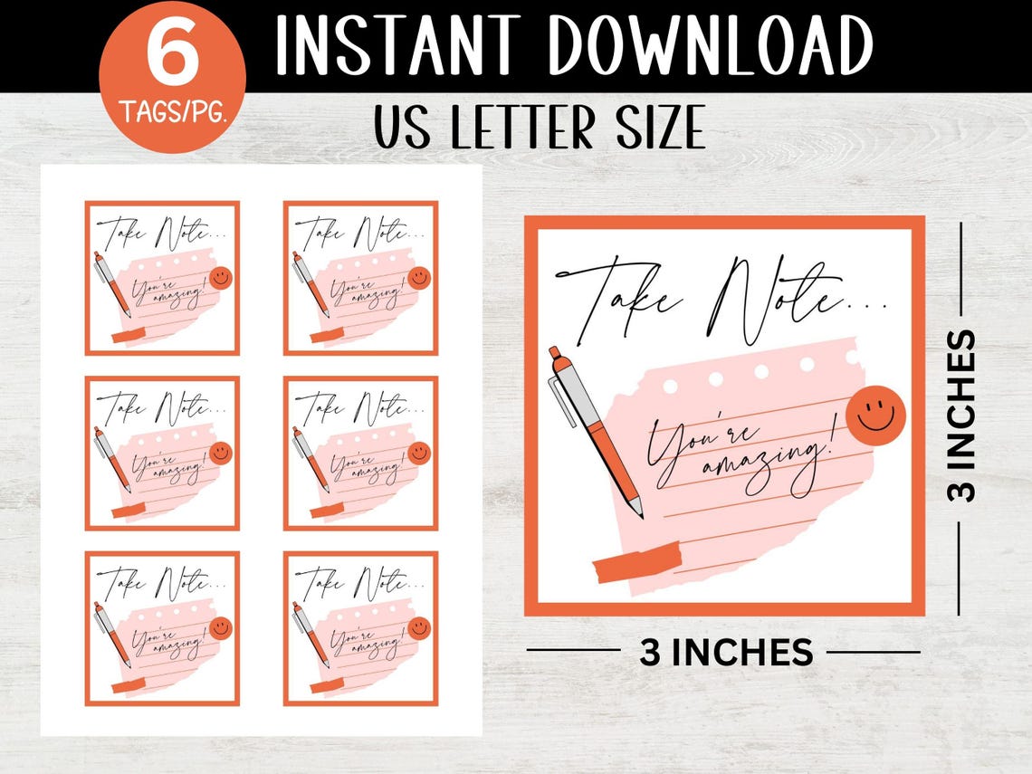 Printable Appreciation Tag, Teacher Gift Tag, Staff Appreciation ...