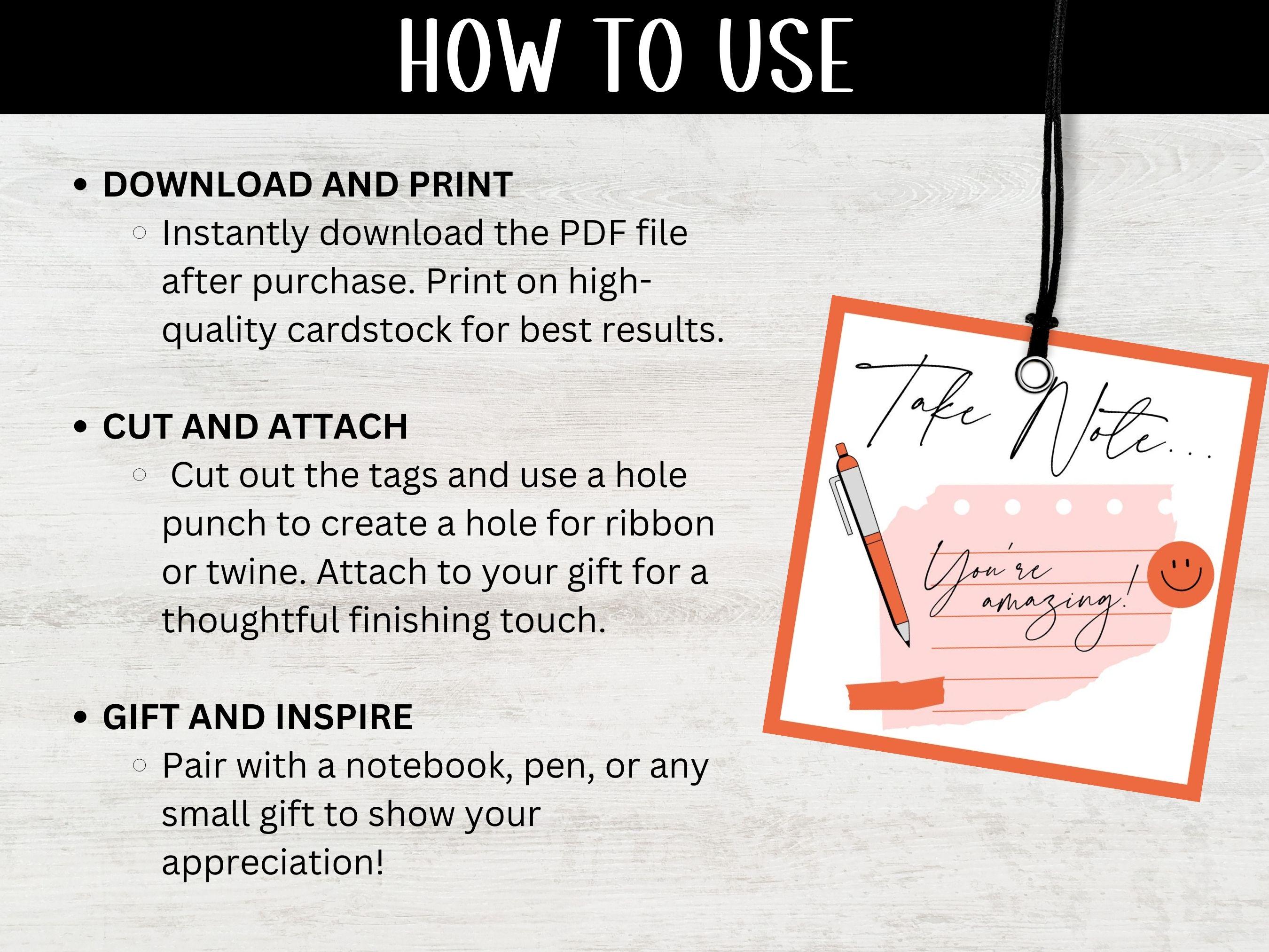 Printable Appreciation Tag, Teacher Gift Tag, Staff Appreciation ...