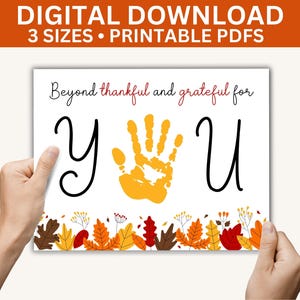 Thanksgiving Handprint Art Craft, Thankful for You, Kids Handprint ...