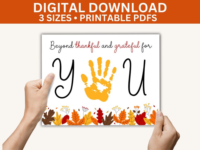 Thanksgiving Handprint Art Craft, Thankful for You, Kids Handprint ...