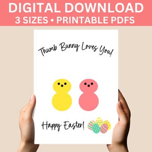 Easter Handprint Craft for Kids, Thumbprint Holiday Art Activity, DIY ...