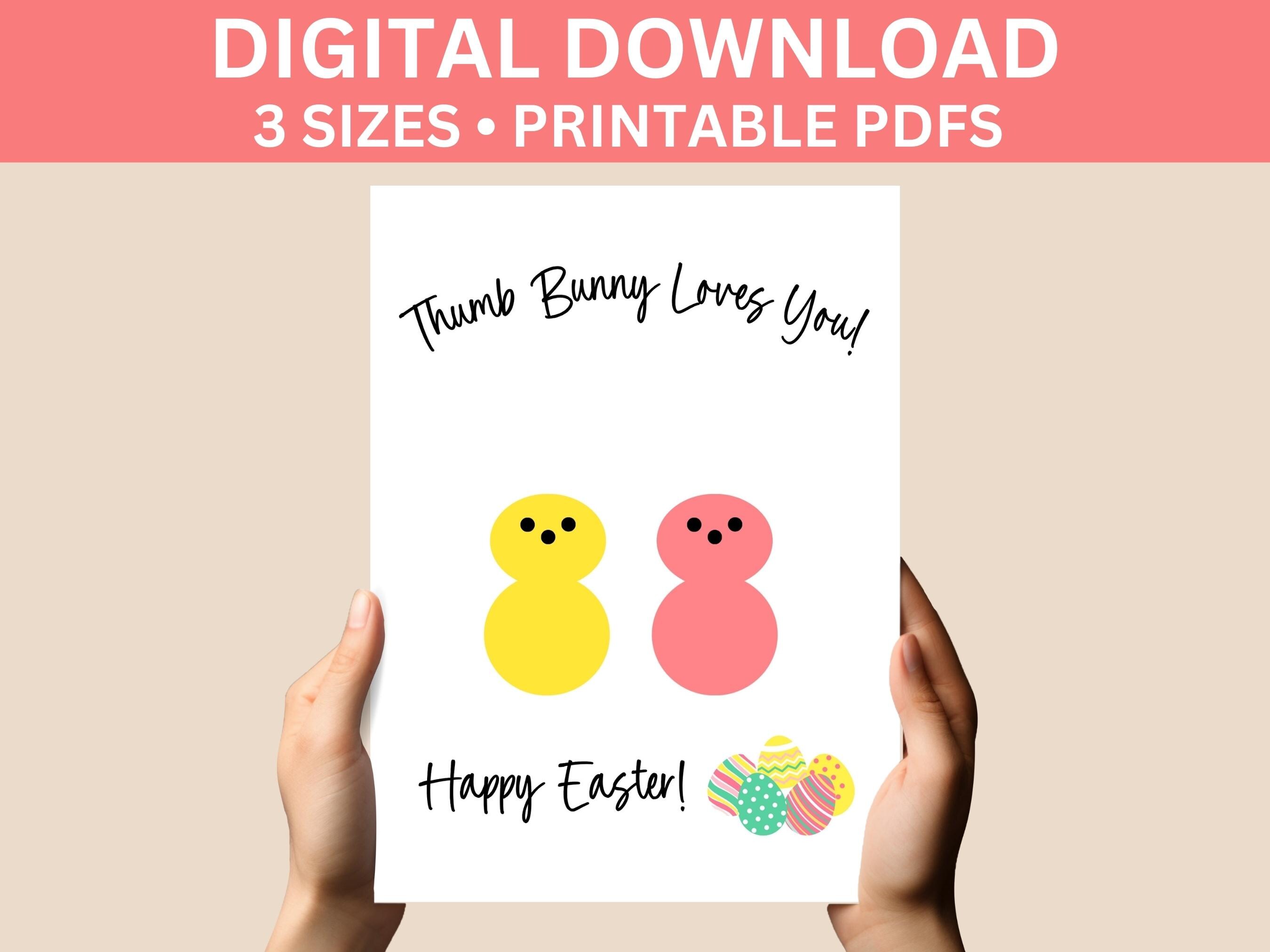 Easter Handprint Craft for Kids, Thumbprint Holiday Art Activity, DIY ...