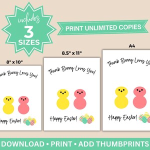 Easter Handprint Craft for Kids, Thumbprint Holiday Art Activity, DIY ...