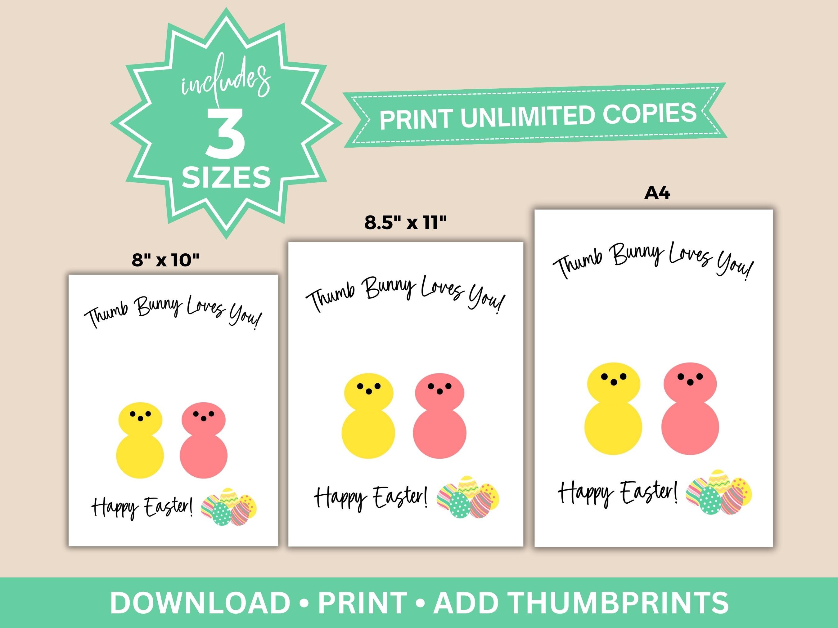 Easter Handprint Craft for Kids, Thumbprint Holiday Art Activity, DIY ...