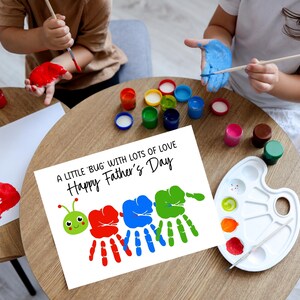 Father's Day Handprint Craft, Printable Father's Day Activity, DIY Gift ...