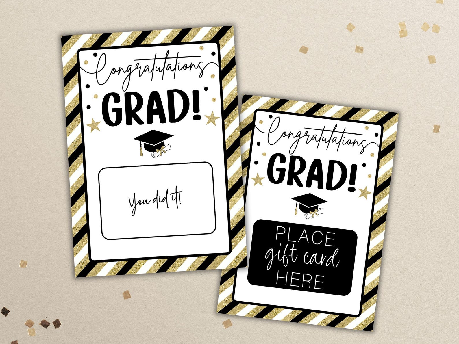 Graduation Gift Card Holder, Printable Graduation Card, Class of 2025 ...
