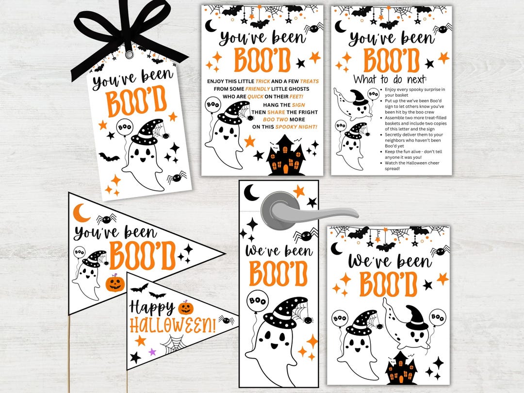 You've Been Boo'd Printable Halloween Kit, Halloween-boo Basket ...