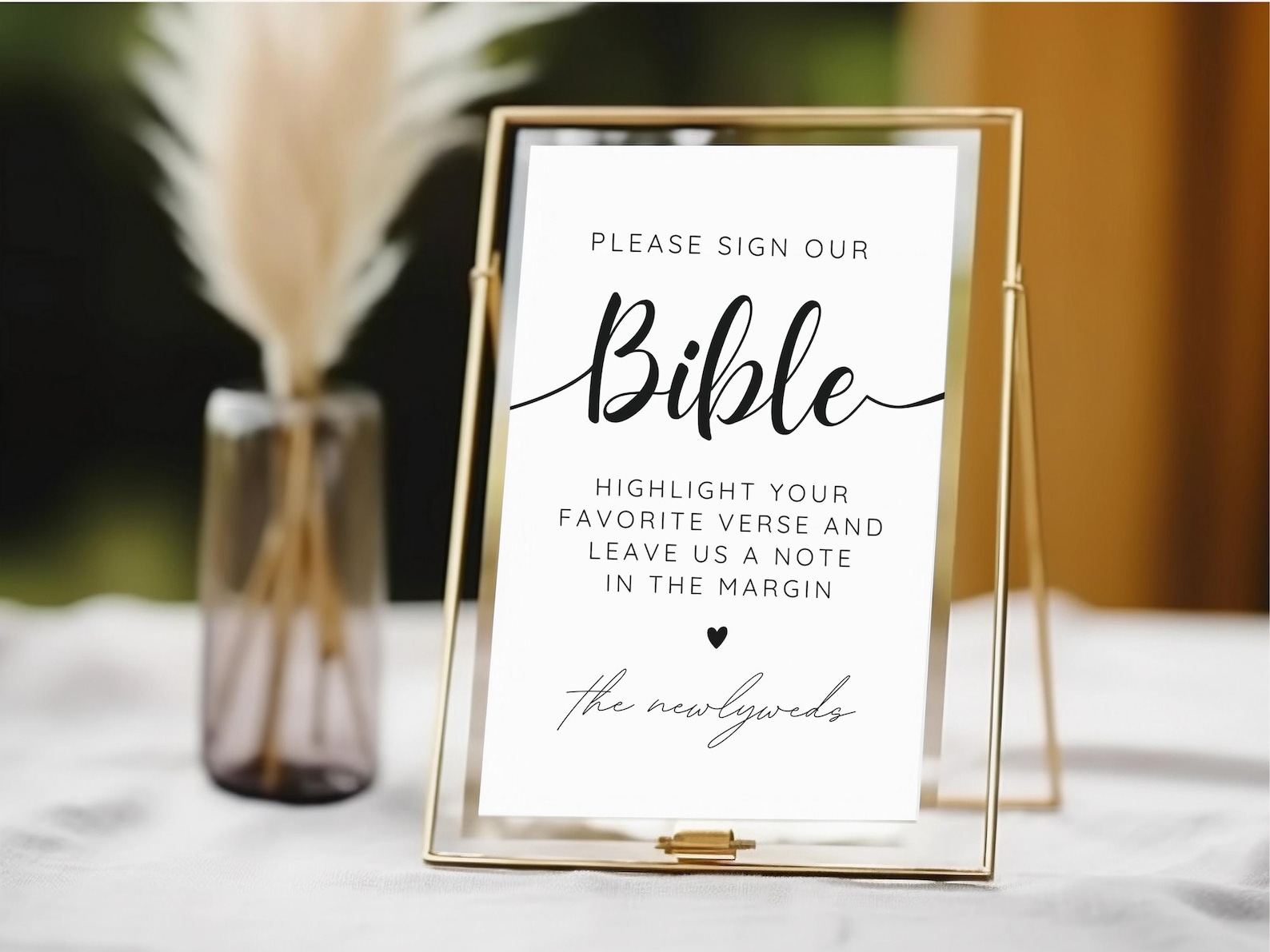 Bible Guest Book Sign, Bible Verse Wedding Guestbook Template ...