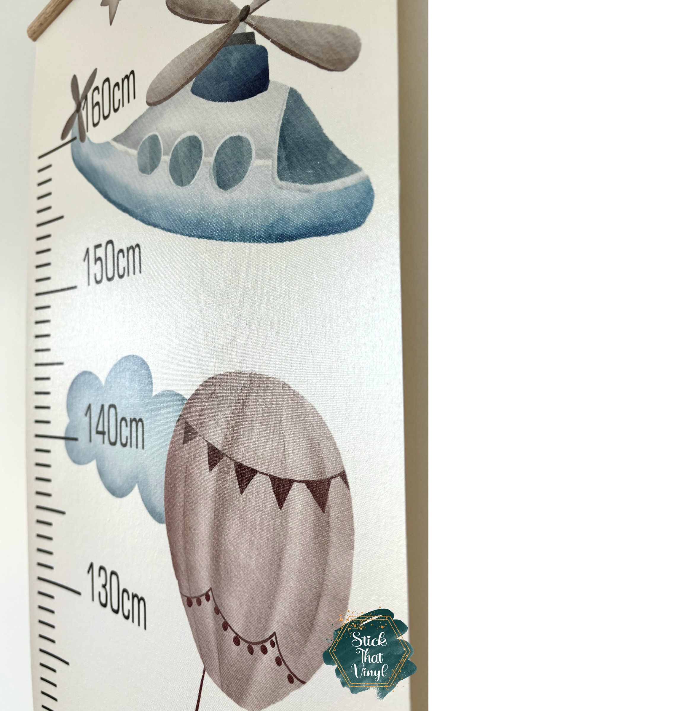 Air Transport, Height Chart, Growth Chart, Kids Room, Decor, Hot Air ...