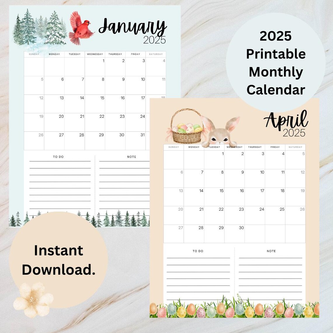 Printable Calendars 2025, Printable Kids Calendars, 2025 Fillable ...