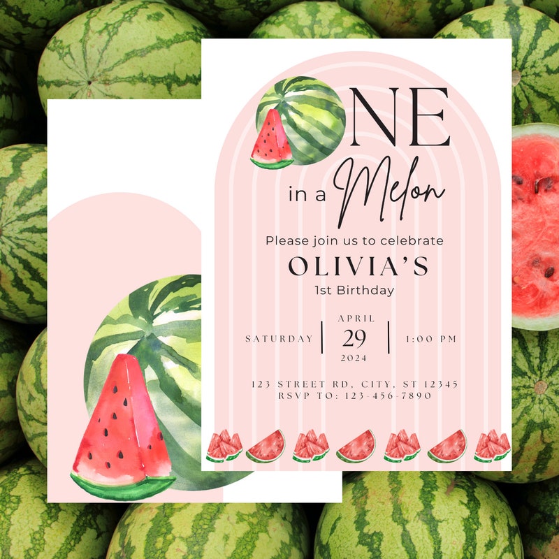 Watermelon Invitation - Etsy