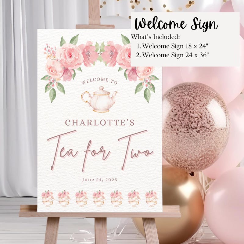 Tea for Two Welcome Signs - Etsy