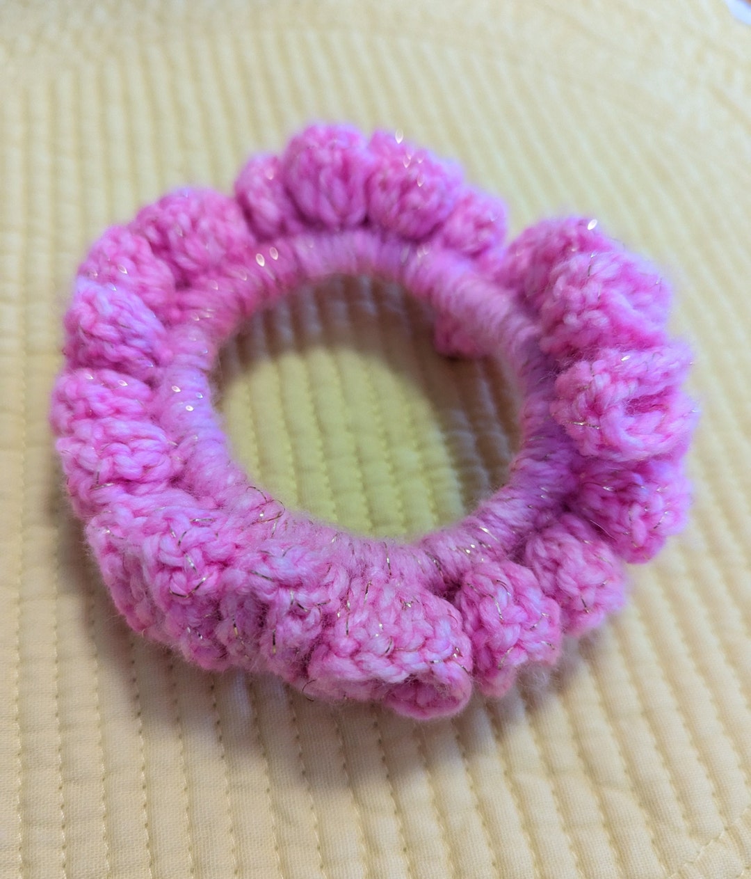 Pink With Sparkles Crochet Hair Band. - Etsy