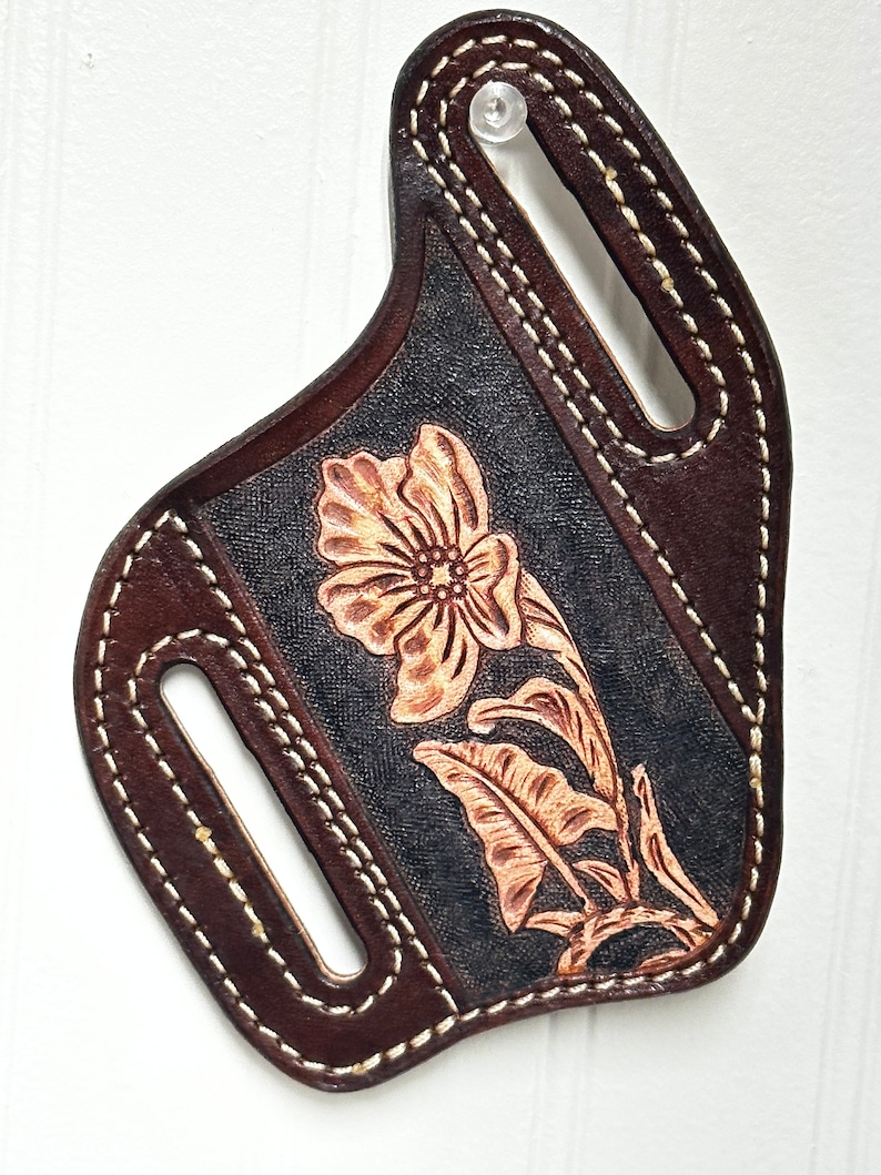Tooled Leather Knife Sheath - Etsy