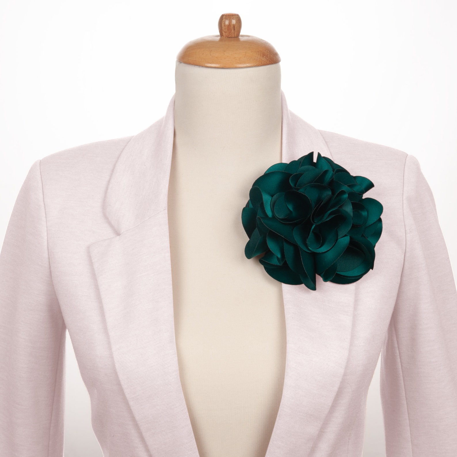Dark Green Flower Brooch, Flower Pin, Packed as a Gift - Etsy
